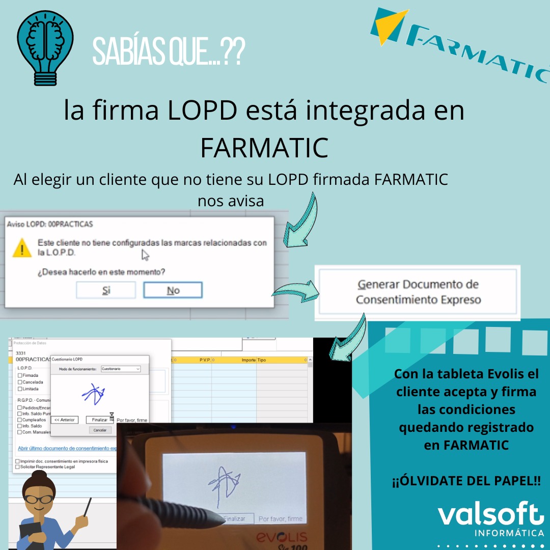 Firma LOPD integrada en Farmatic - Valsoft Informática